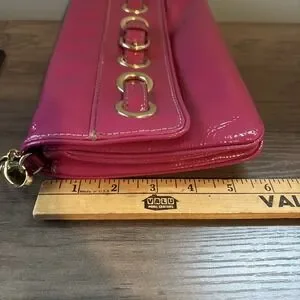 Nine West | Bags | Nine West Hot Barbie Pink Shiny Y2k Purse Grommets ...